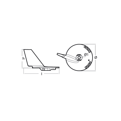ANODE ZINC TECNOSEAL 01215 SUZUKI OEM 55125-90J01