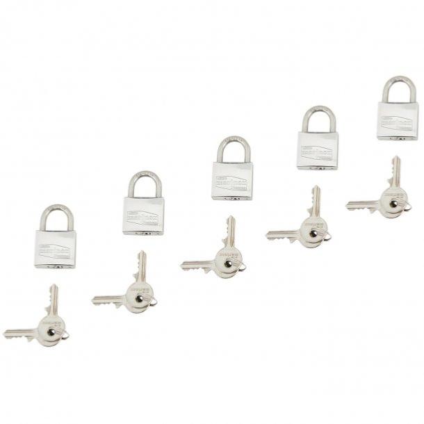 Lot 5 cadenas Marinox - 30mm (10 clés identiques)
