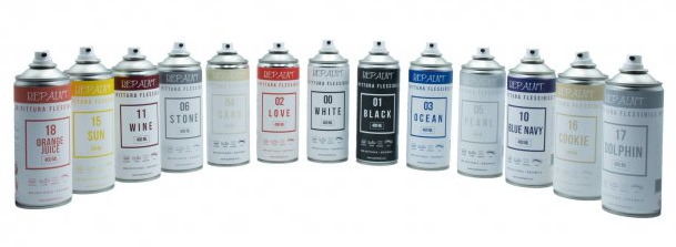 REPAINT GRIS 7047 PEINTURE FLEXIBLE POUR VYNIL PVC HYPALON SPRAY 400ML