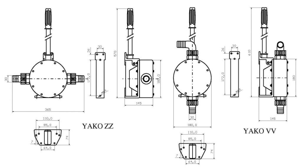 POMPE À POIGNÉE À MEMBRANES AUTONOMES YAKO FEIT